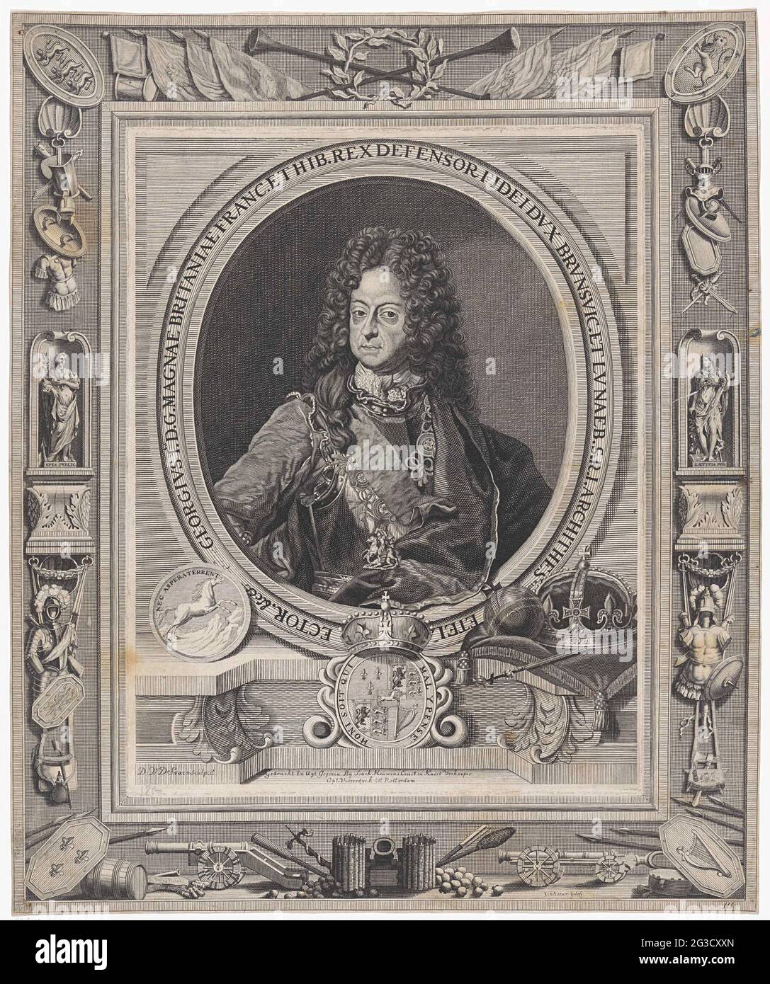 Portrait of king George I from Great Britain. Portrait of George I ...