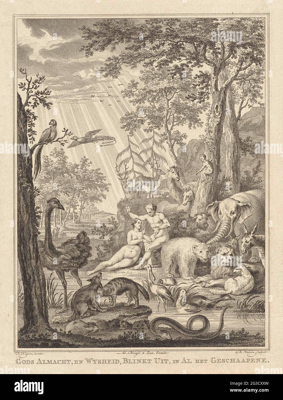 Adam and Eva in paradise Stock Photo - Alamy