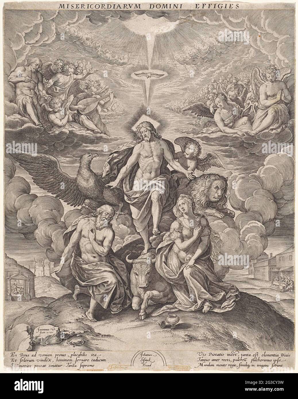 Allegory on the mercy of Christ; Misericataarvm Domini Effigies. The ...