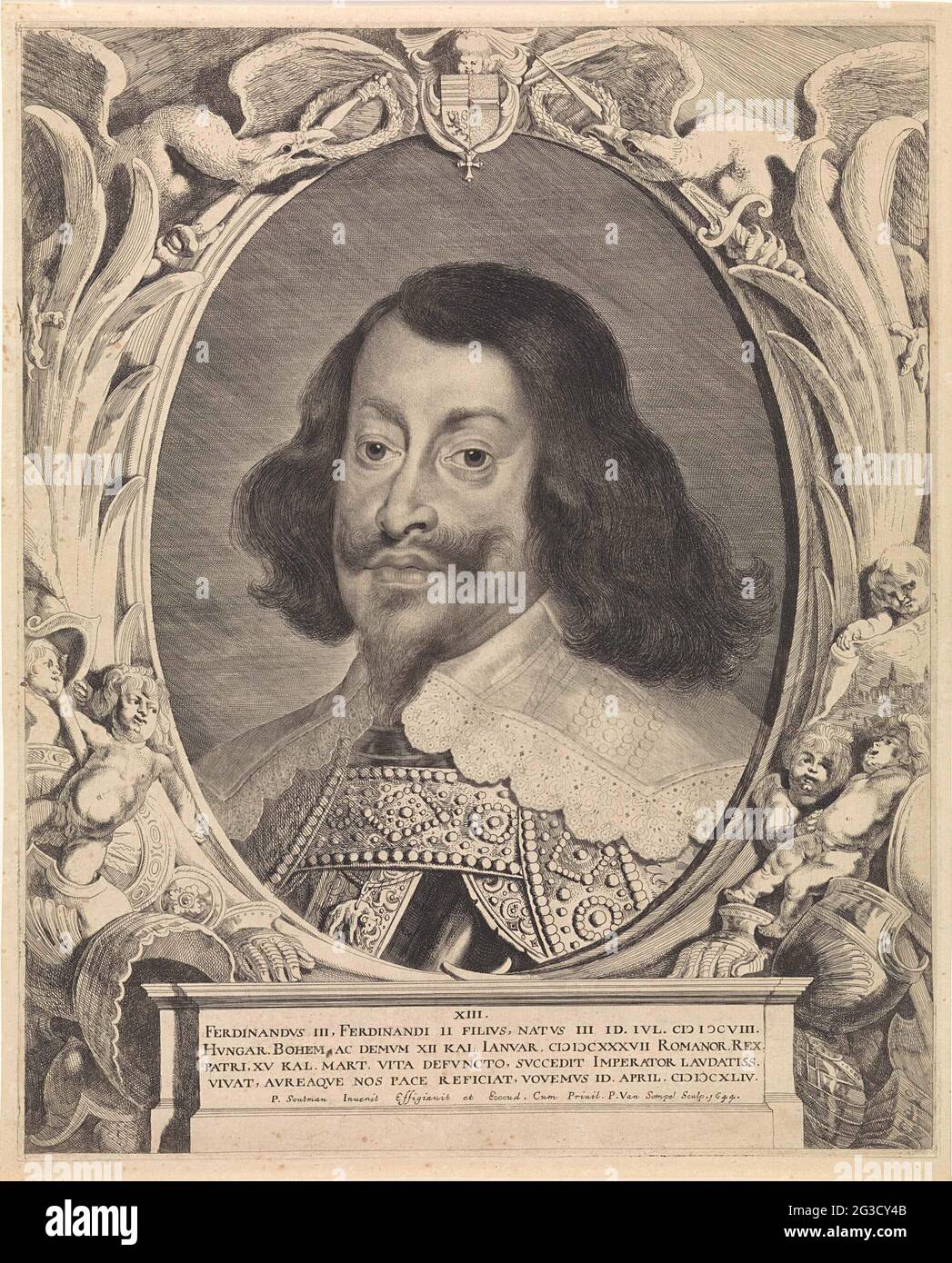 Portrait of Ferdinand III (German emperor); Effigies Imperatorum Domus ...