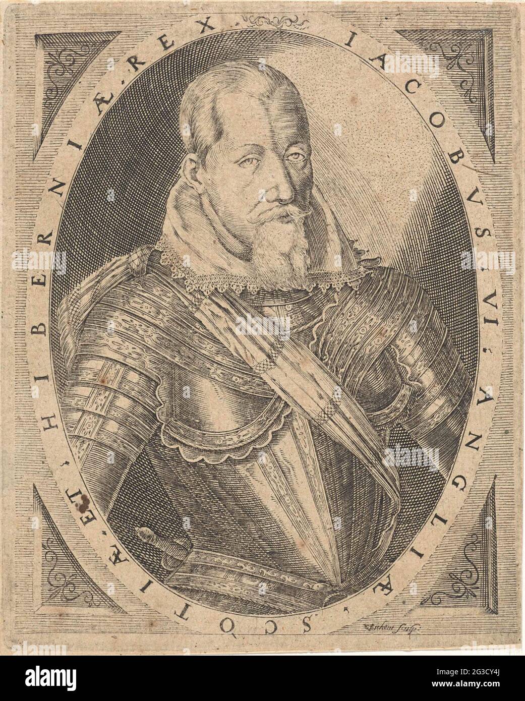 Portrait of Jacobus I, king of England. Portrait of Jacobus I, King of ...