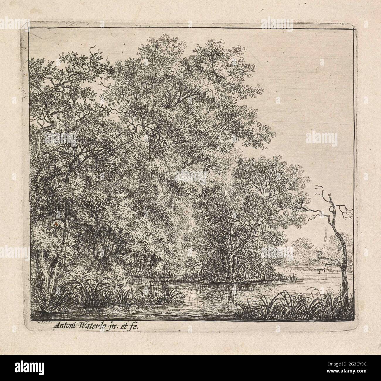 Wooded island; Forest faces, series A. Left is a wooded island to see ...