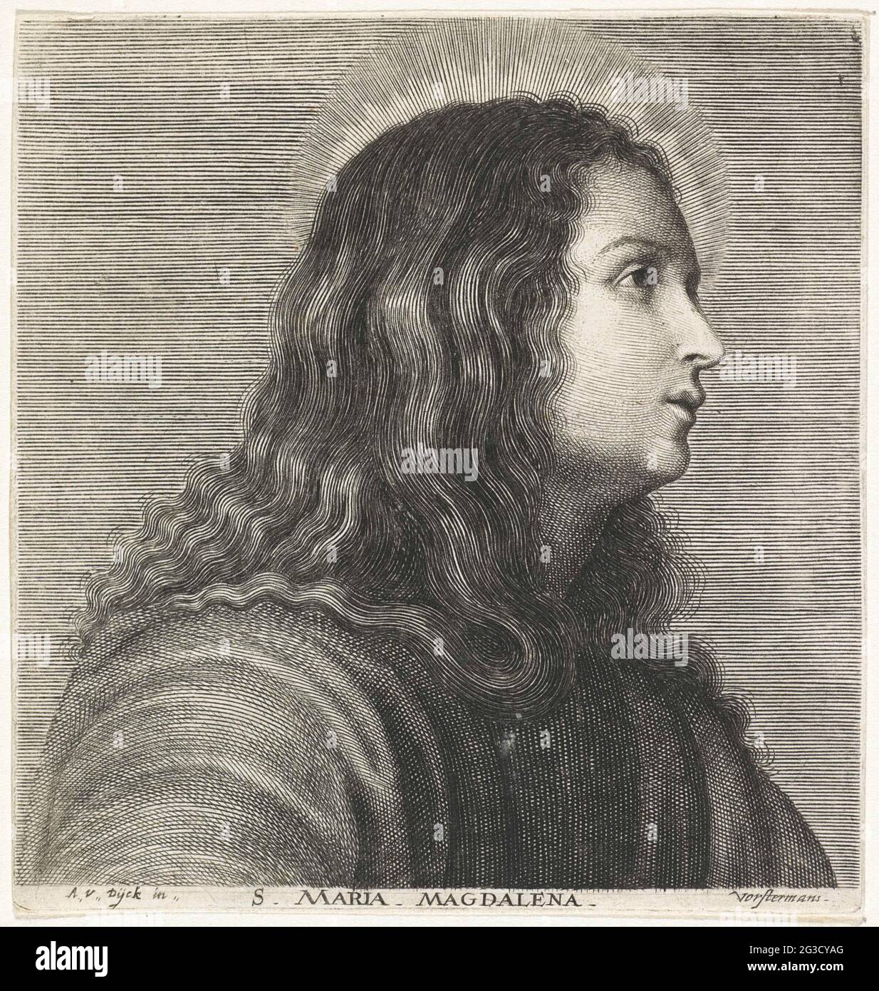H. Maria Magdalena, profile to the right Stock Photo - Alamy