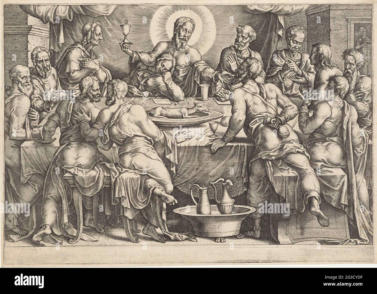 Communion of Judas Iskariot. Christ is with his apostles to the last ...