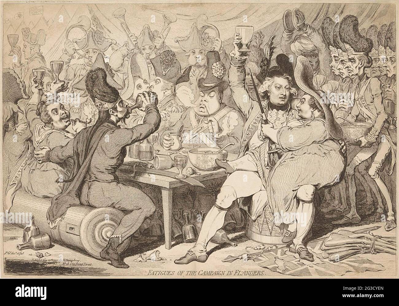 Heavy campaign in Flanders, 1793; Fatigues of the Campaign in Flanders ...