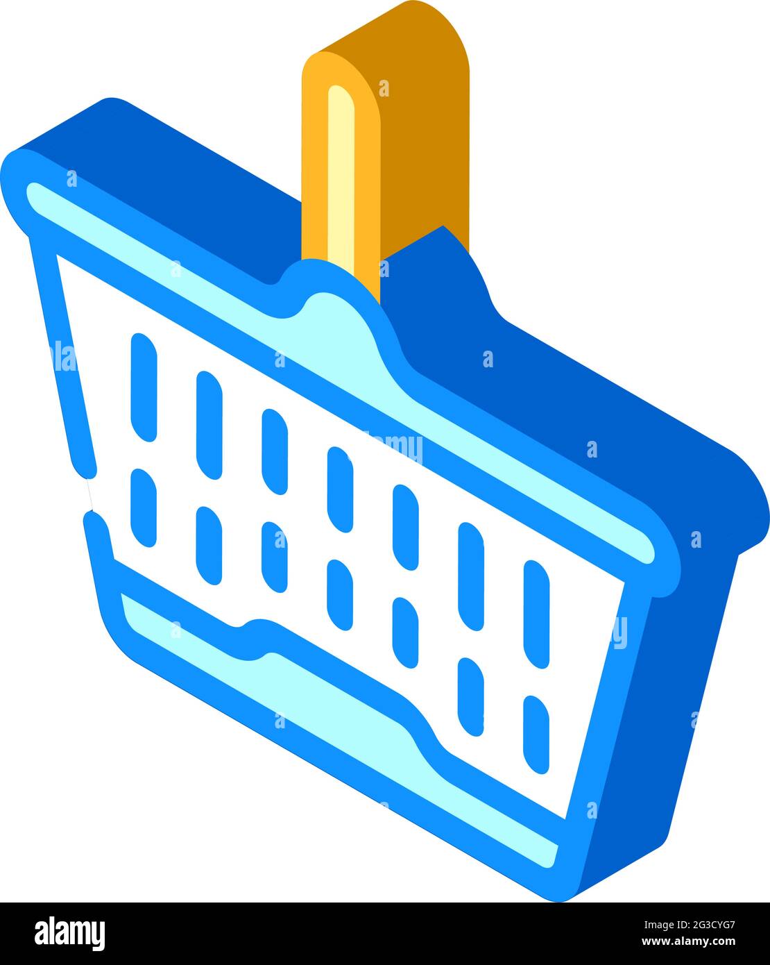 shopping plastic basket isometric icon vector illustration Stock Vector ...