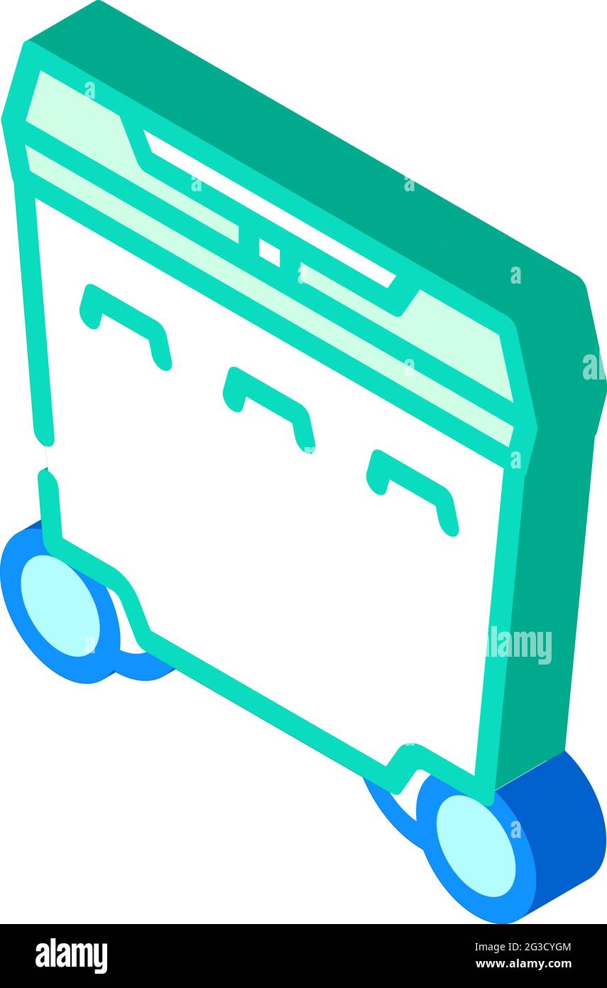 trash can plastic isometric icon vector illustration Stock Vector Image ...