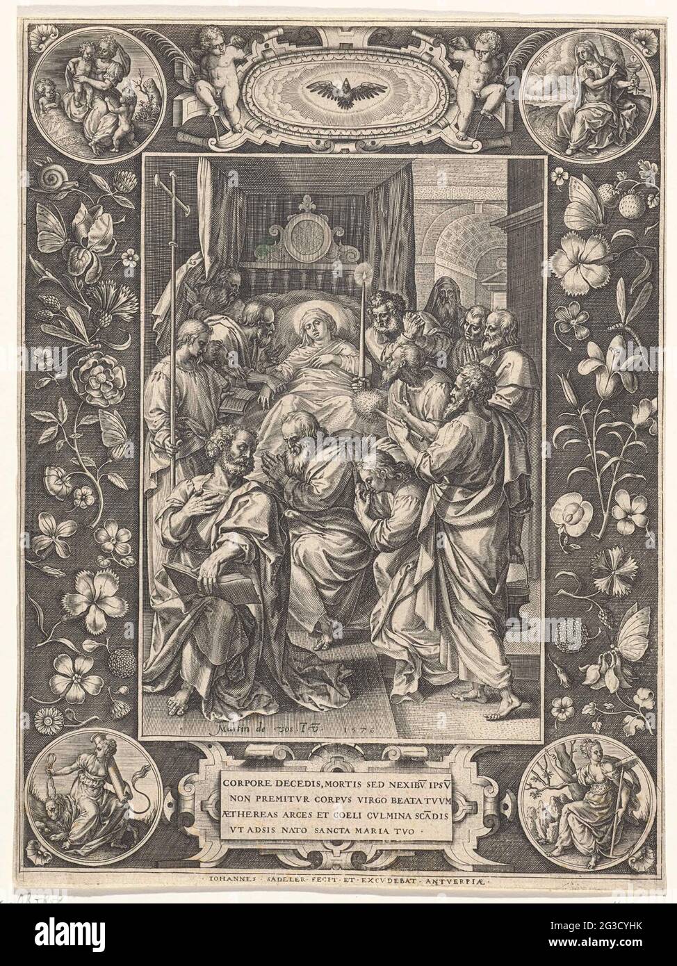 Maria's death bed. Maria's death bed. She is surrounded by the apostles ...