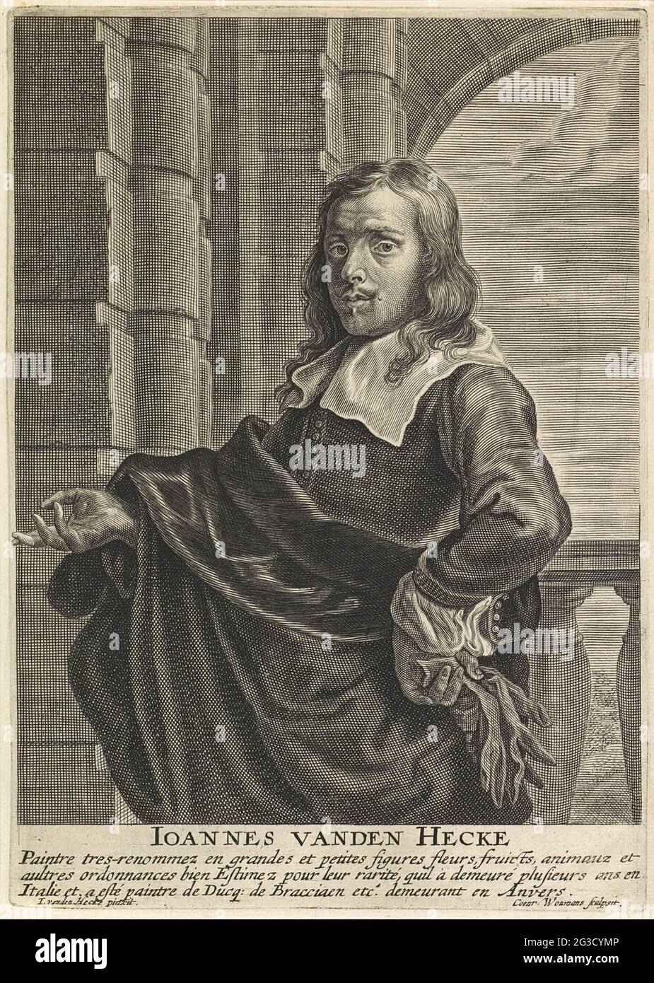 Portrait of the painter Jan van den Hecke (I). Portrait of the painter ...