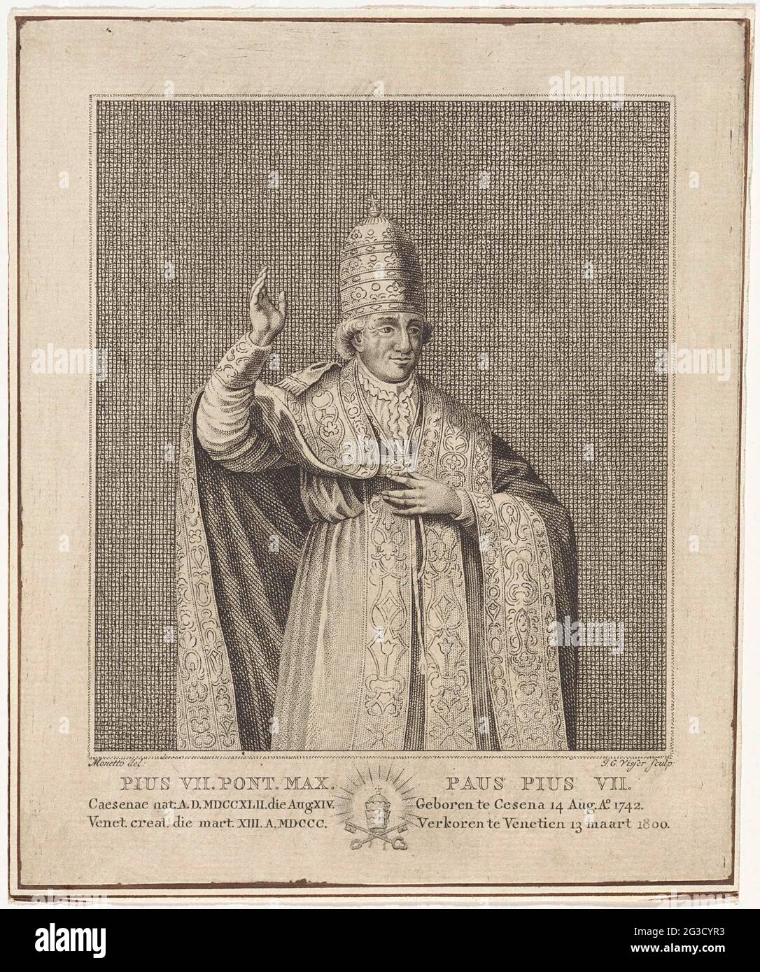 Portrait of Pope Pius VII Stock Photo - Alamy
