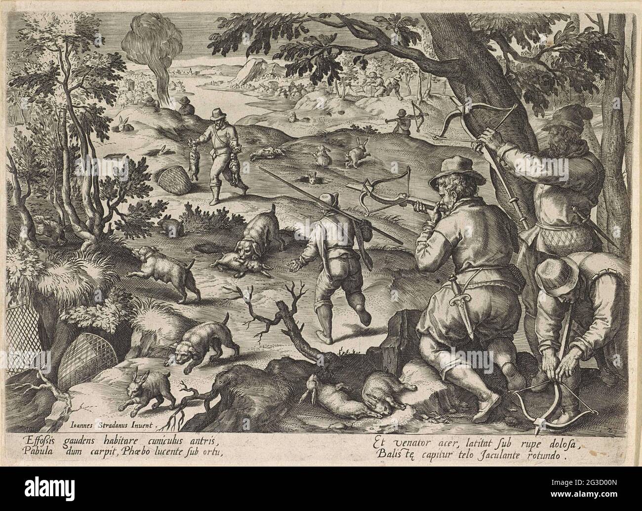 Rabbit hunting; Yacht scenes. Men hunt rabbits using crossbows. Some ...