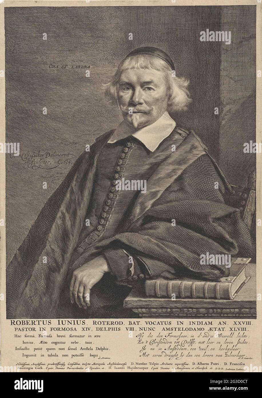 Portrait of Robert Junius. Robert Junius, pastor in India, Formosa ...