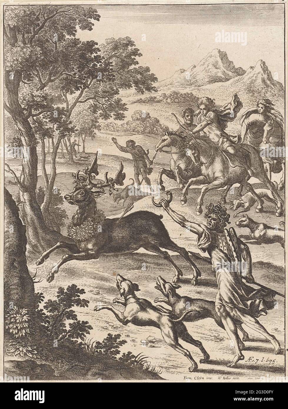 Ascanius hunts for the deer of Tyrrheus; Working from Vergilius ...