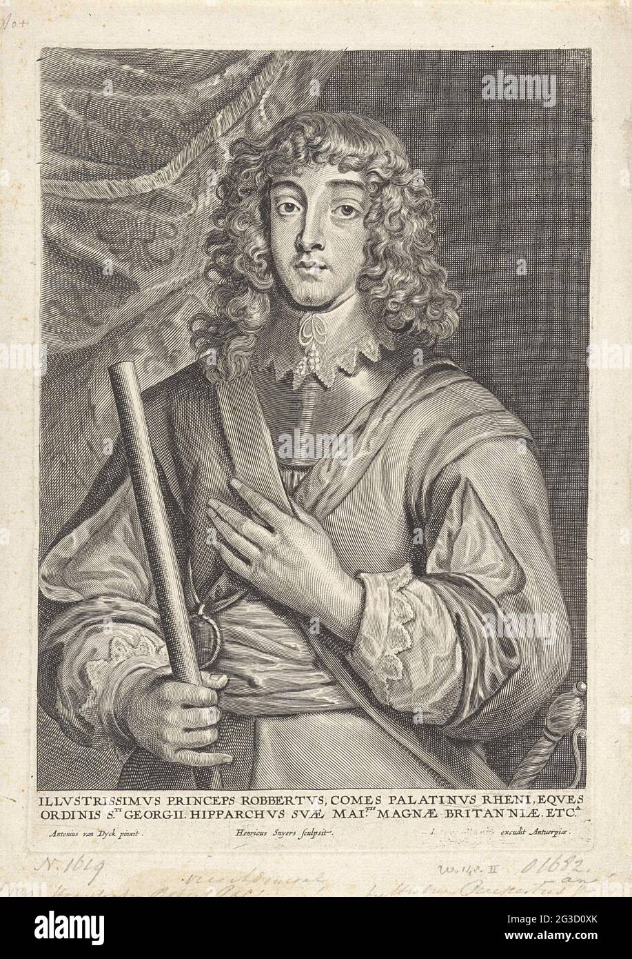 Portrait of Prince Ruplecht of the Palatinate; Illustrissimus Princeps ...