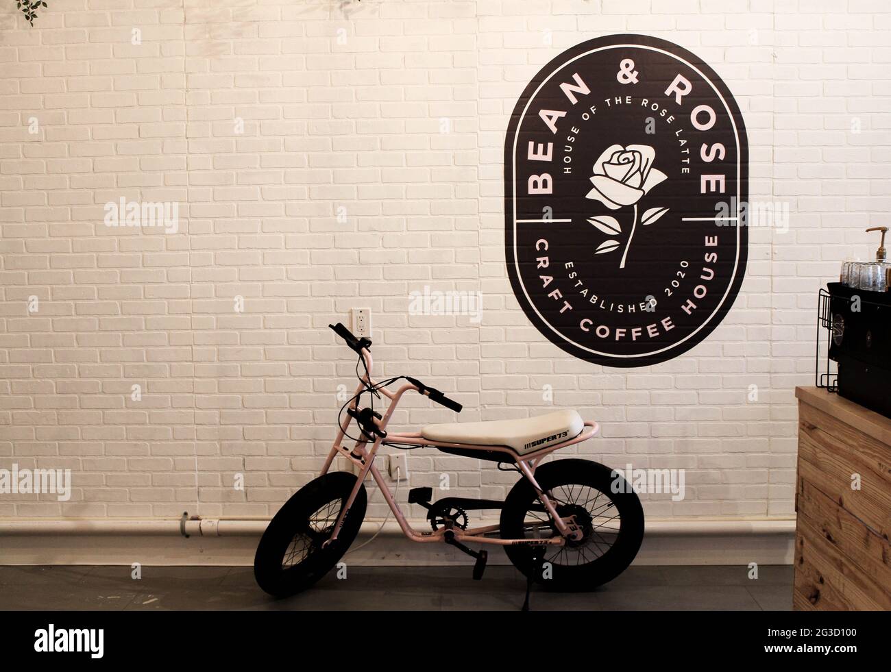 Bean and Rose coffee shop interior. Little craft Coffee House. Baked ...