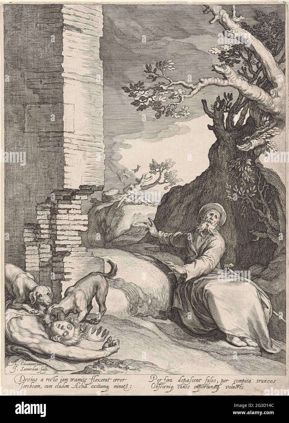 Prediction of Achia; Four scenes from the life of the prophets Achia ...