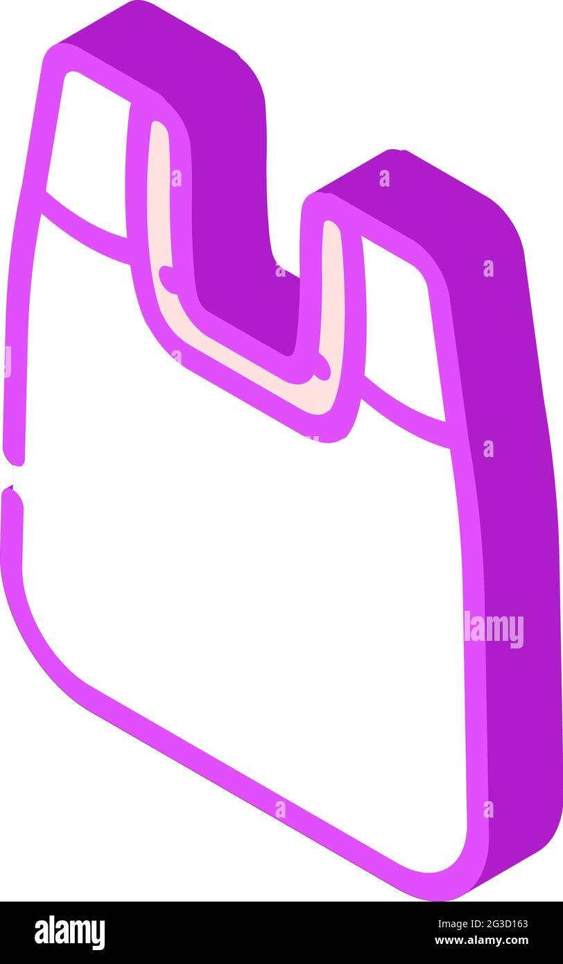 bag plastic material isometric icon vector illustration Stock Vector ...