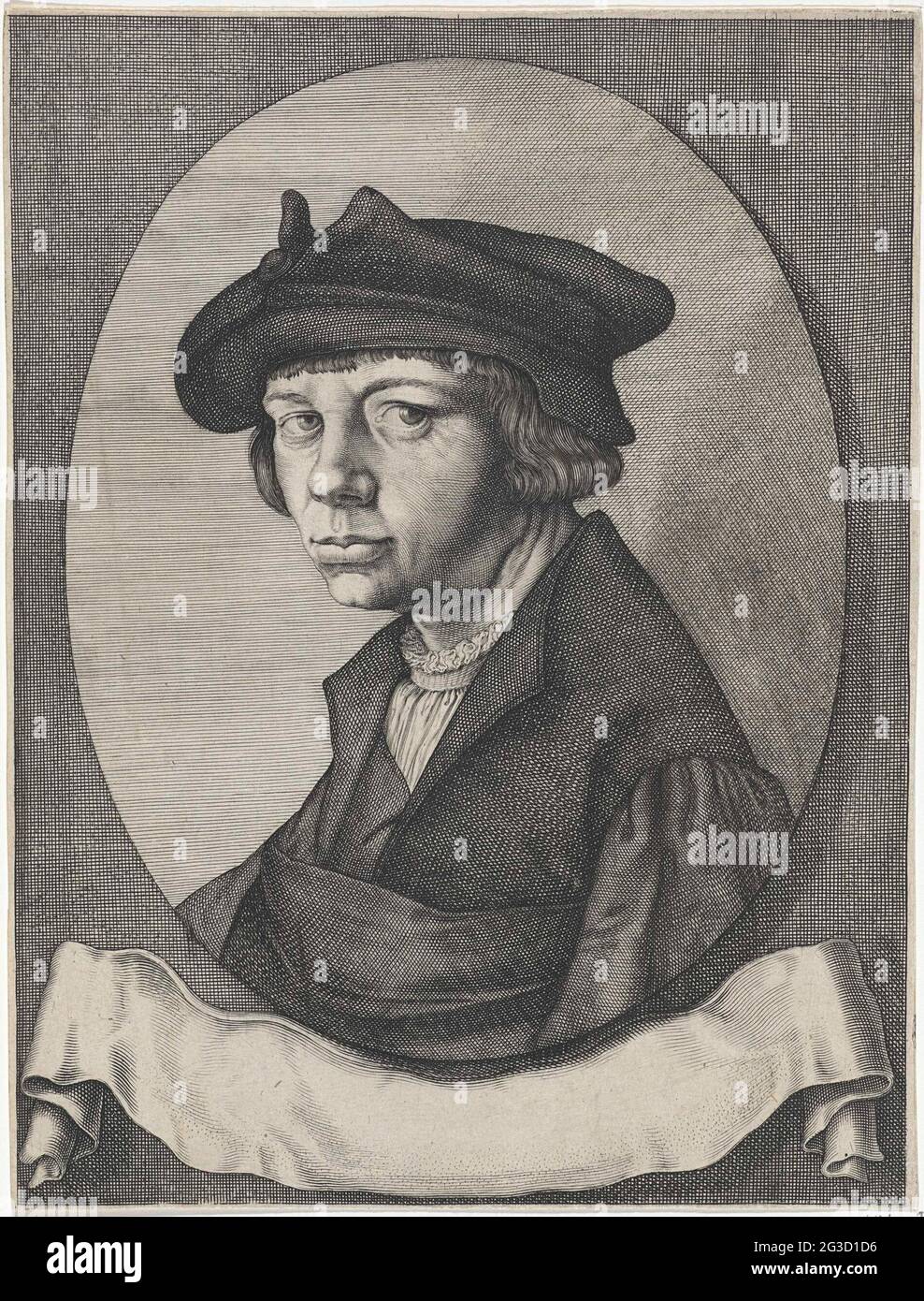 Portrait of Lucas van Leyden. Portrait of the painter and print maker ...
