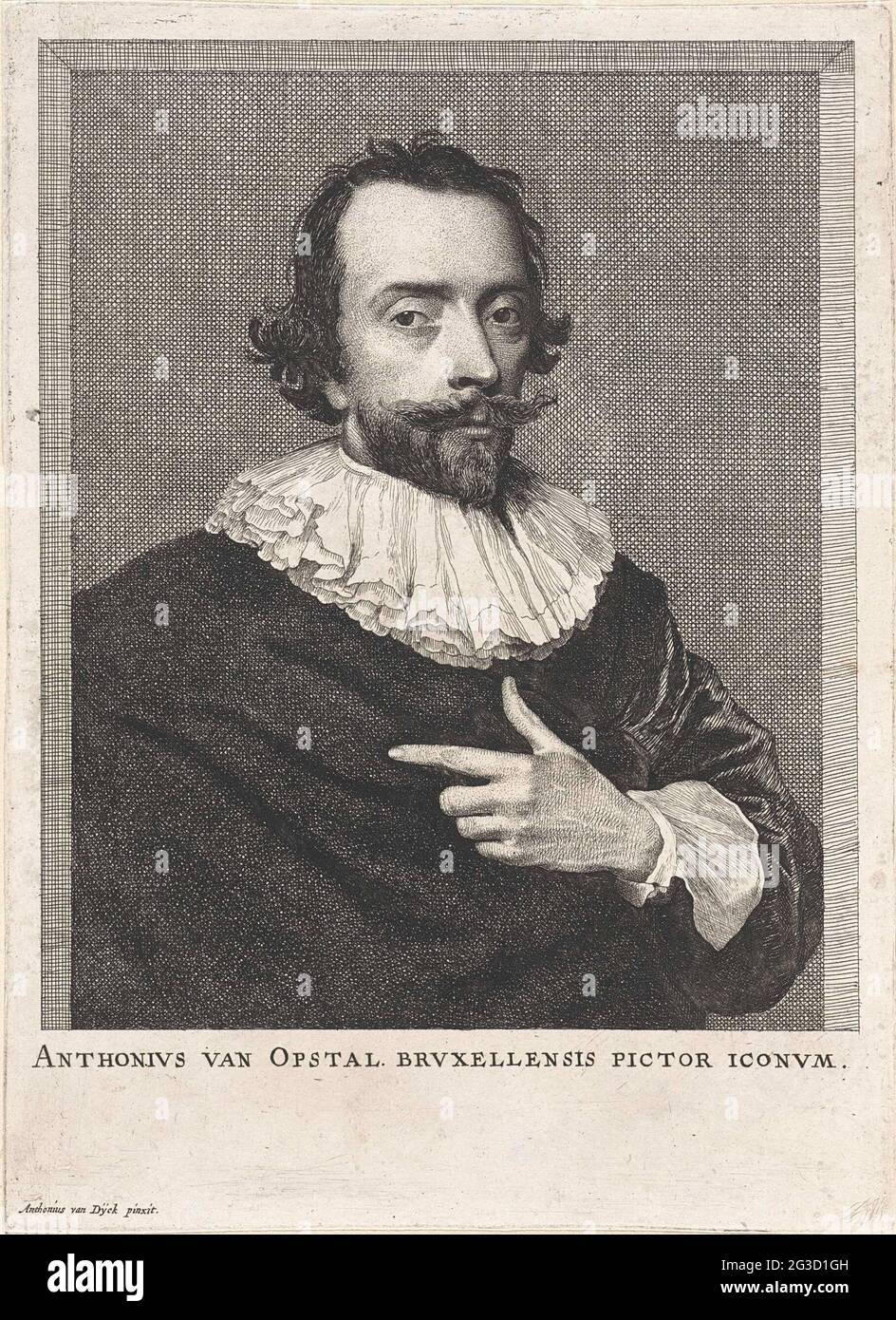 Portrait of Anton van Opstal; Anthonius van Opstal Bruxellensis Picctor ...