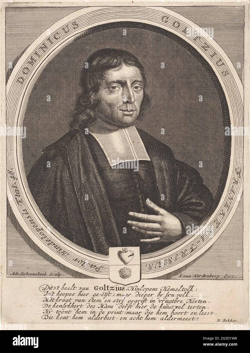Portrait of Dominicus Goltzius. Portrait of the pastor Dominicus ...