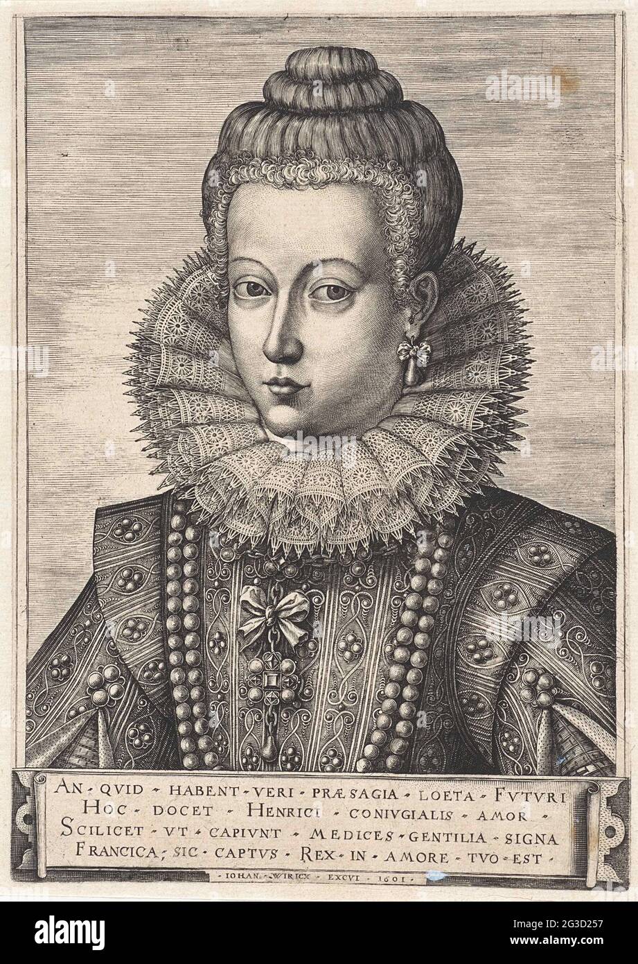 Portrait of Maria de "Medici, Queen of France. In the context a four ...