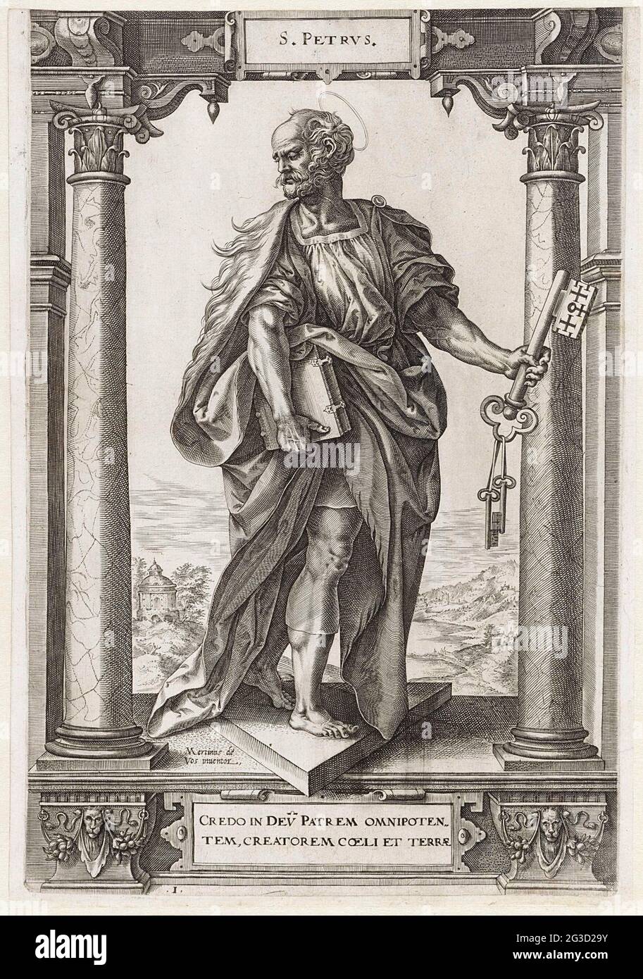 H. Petrus; S. Petrvs; Christ and the twelve apostles, and H. Paulus ...