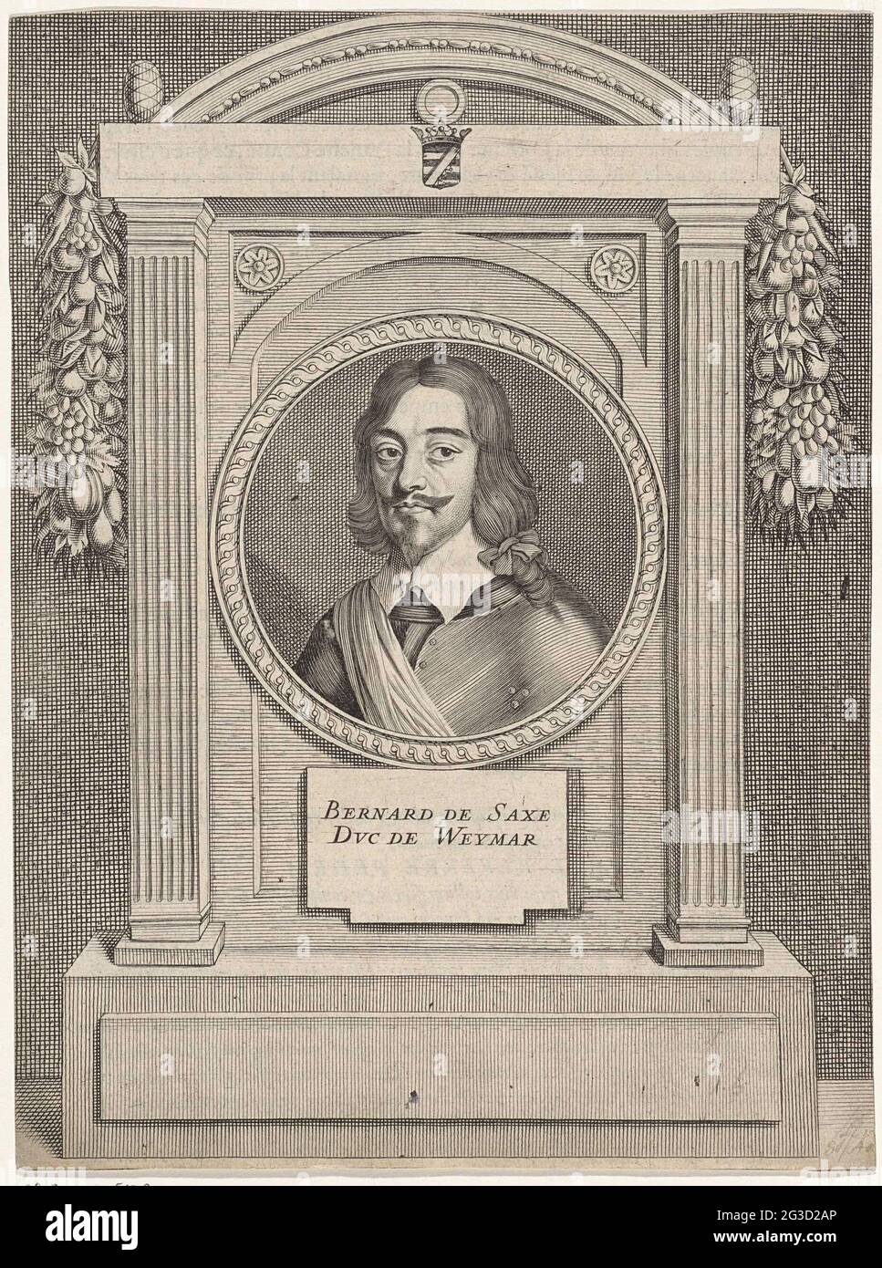 Portrait of Bernhard, Duke of Saxony Weimar; Portraits of kings ...