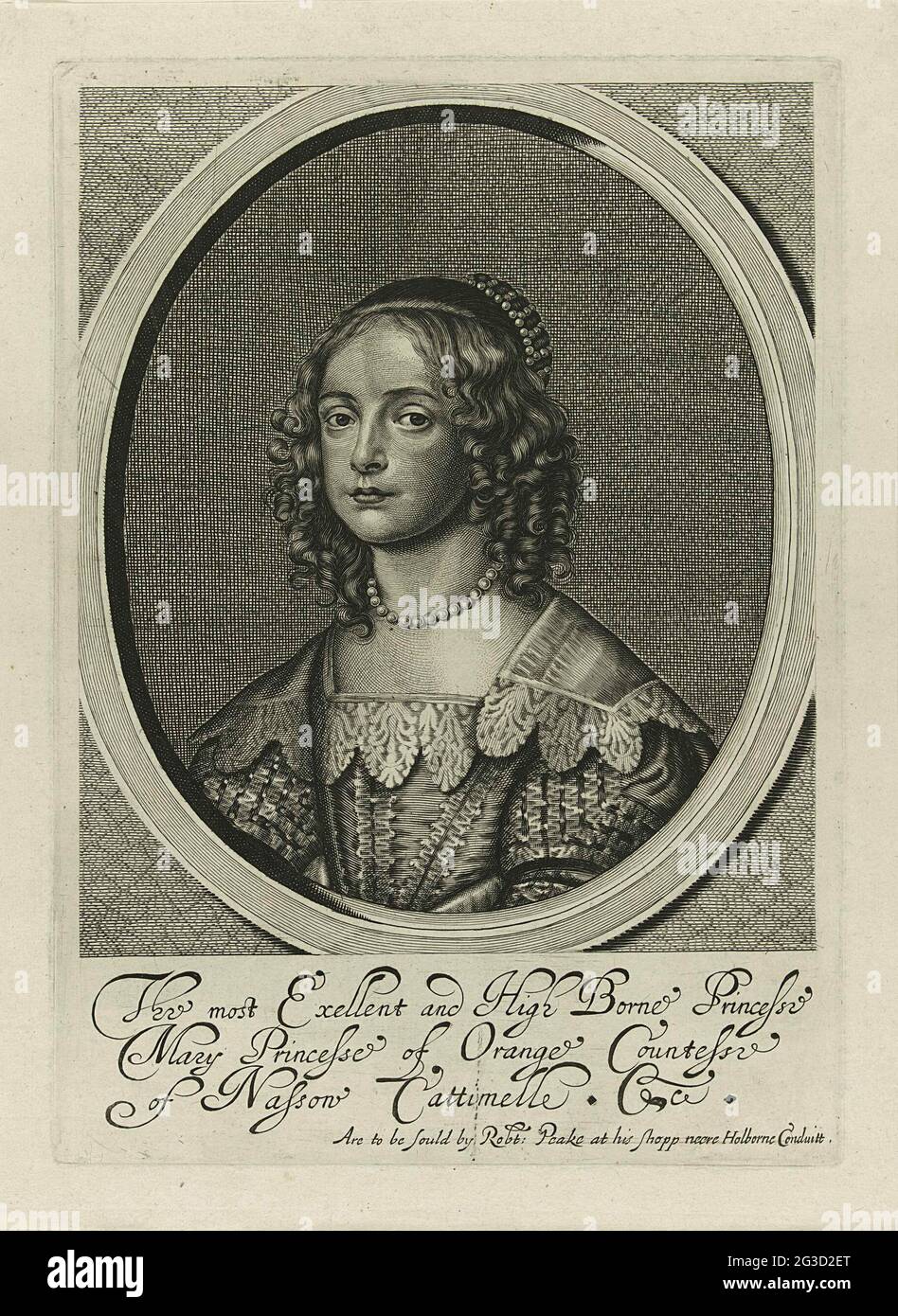 Portrait of Maria Henrietta Stuart. Portrait of Maria Henrietta in an ...