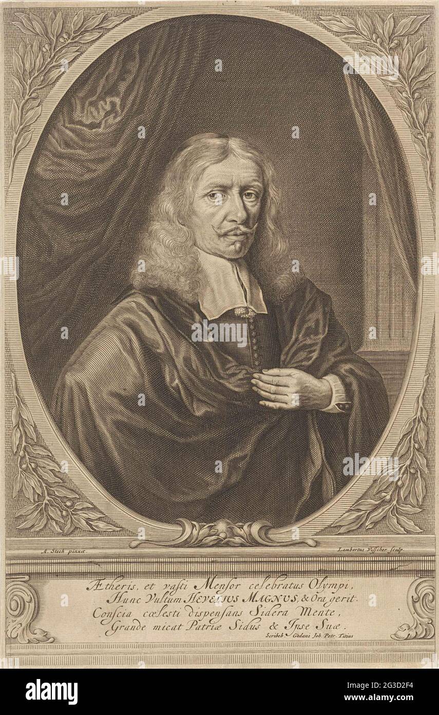Portrait of Johannes Hevelius. The German-Polish astronomer Johannes ...