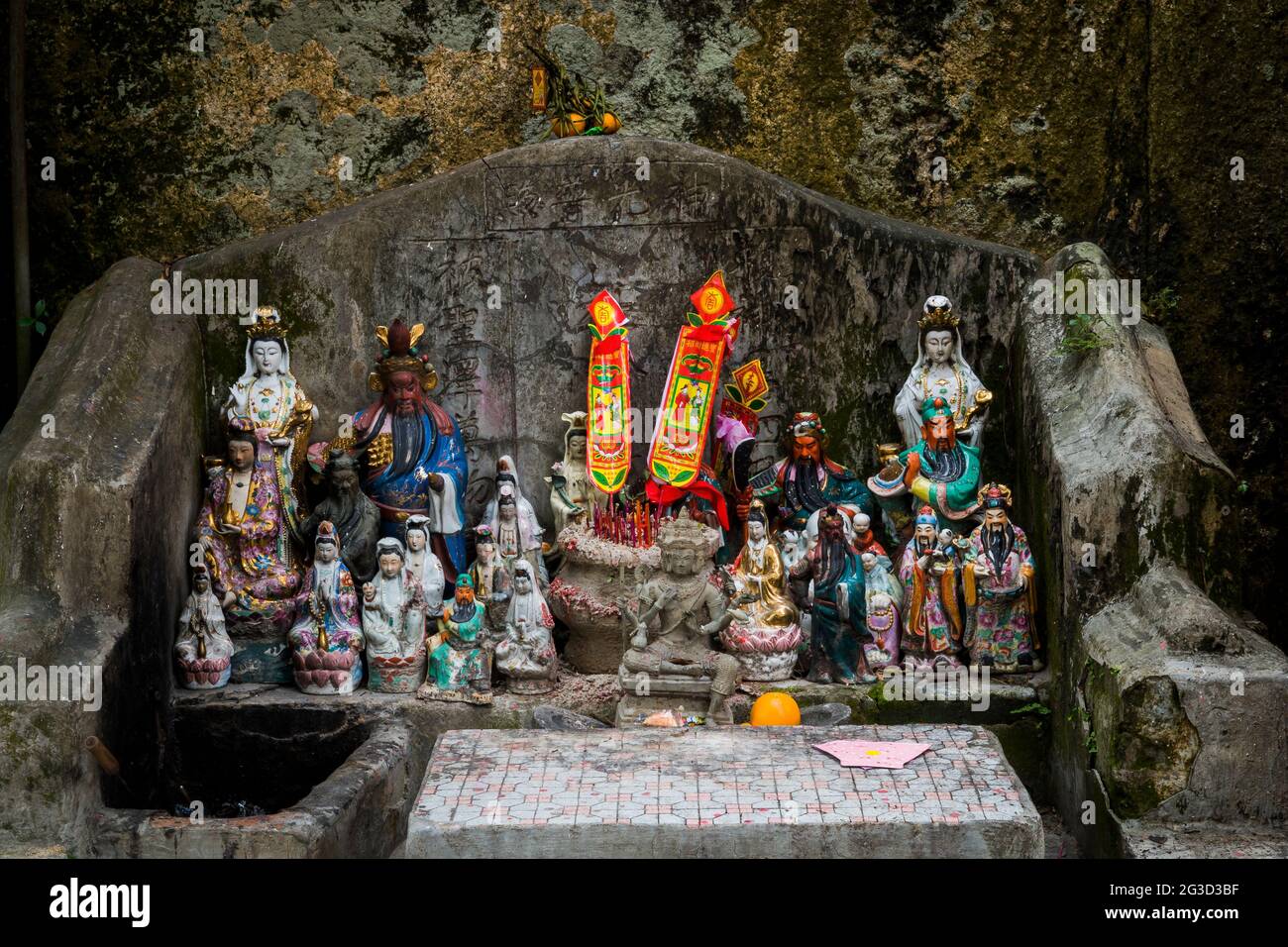 A small shrine to the pantheon of locally-worshipped gods in a village ...