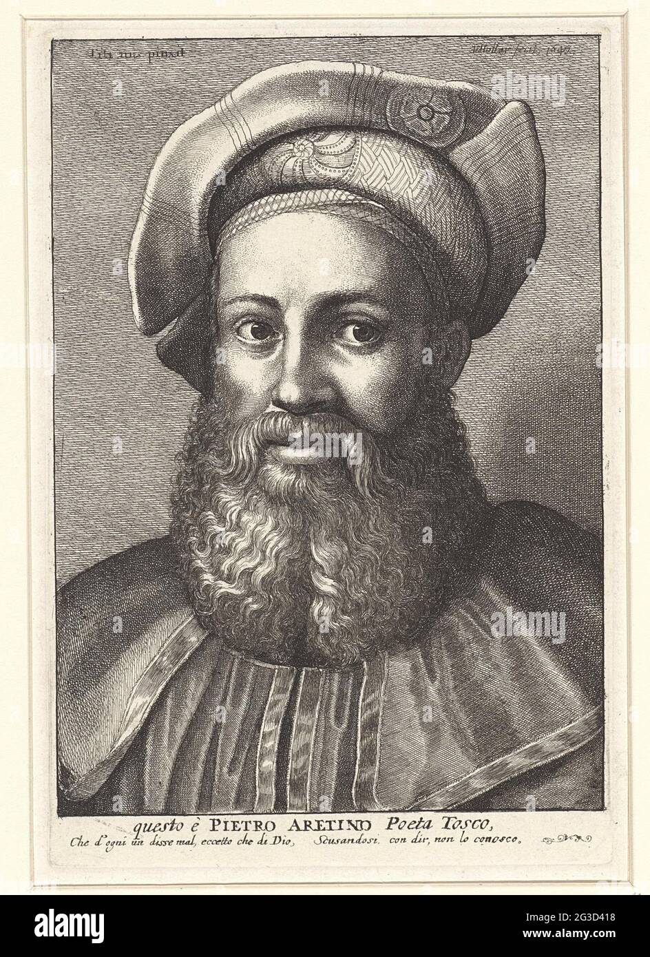 Portrait of Pietro Aretino. Portrait of the Italian poet Pietro Aretino ...