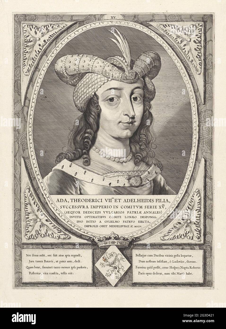 Portrait of Ada, Countess of Holland; Ada, Theodermici Viimi et ...