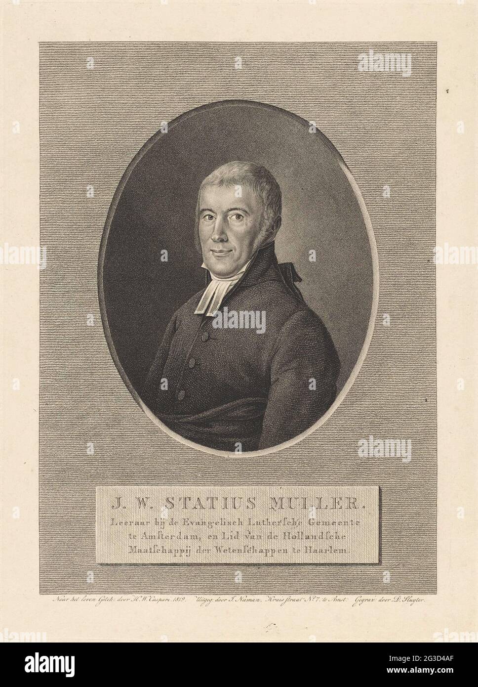 Portrait of Johan Wilhelm Statius Muller. Portrait of Johan Wilhelm ...