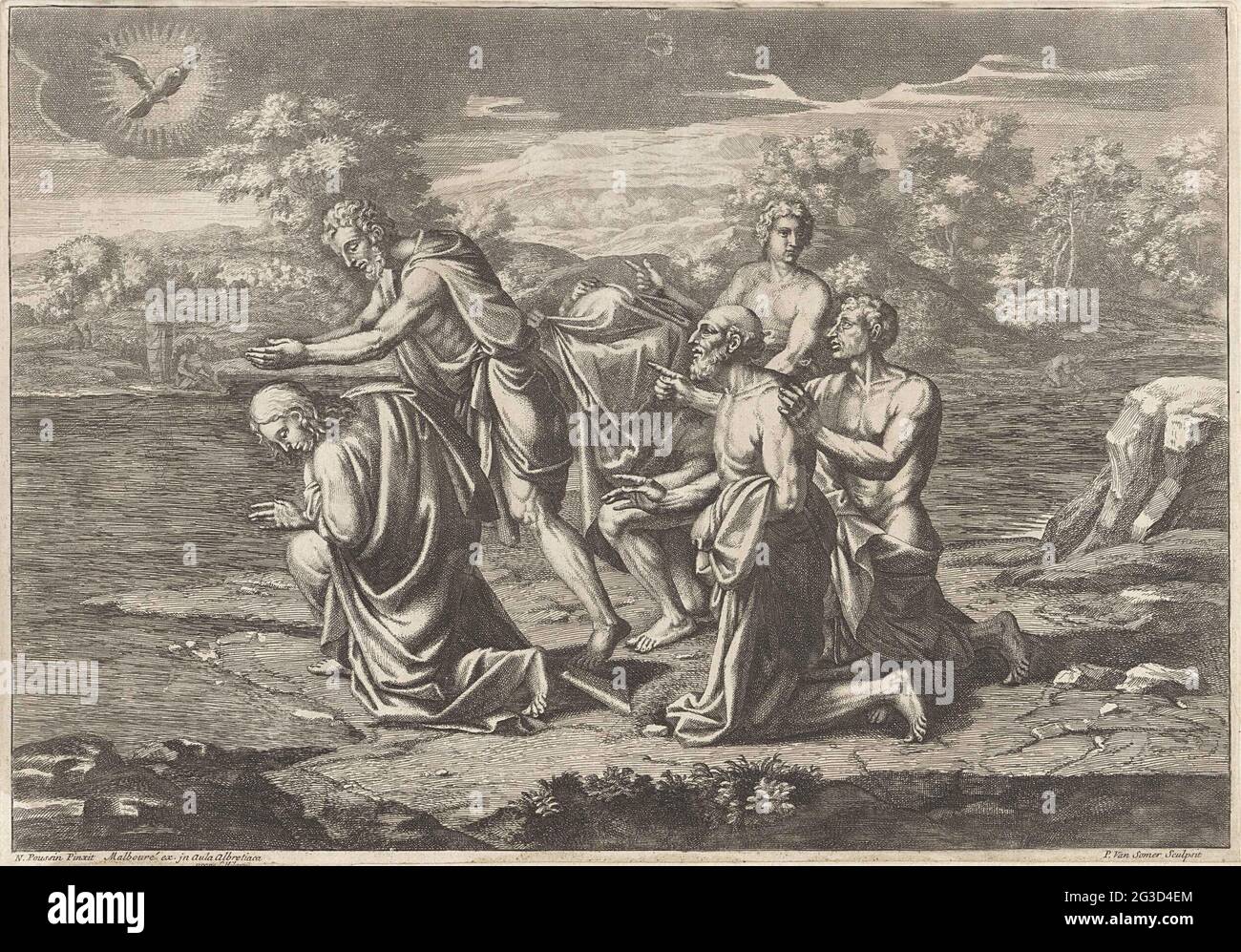 Baptism of Christ in the Jordaan. Christ is baptized by John the Baptist in the Jordaan (Matthew ...