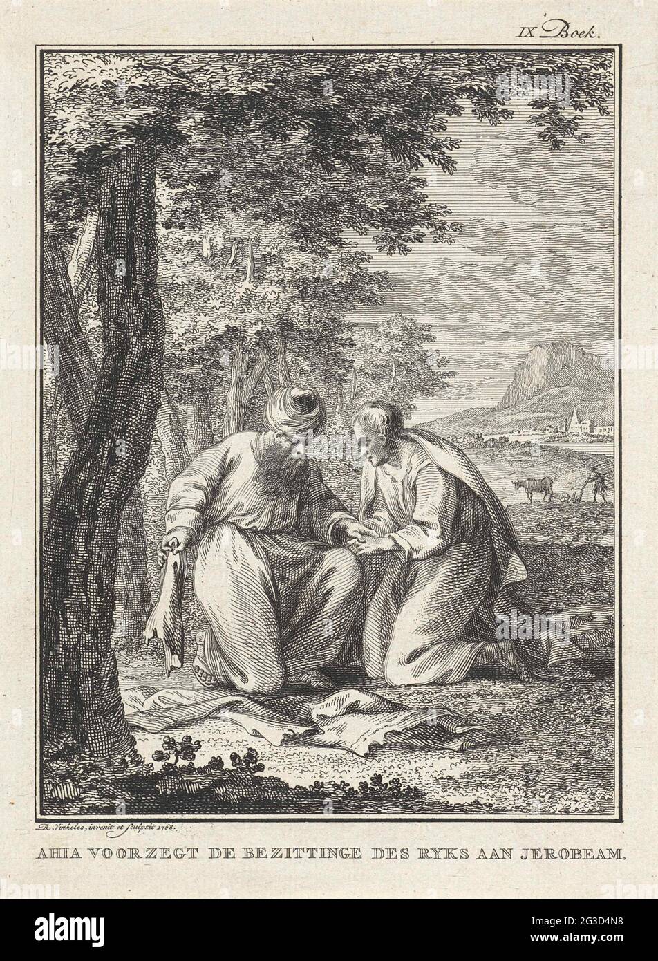 Jeroboam and the prophet Achia; Ahia prevents the possesses of the Ryks ...