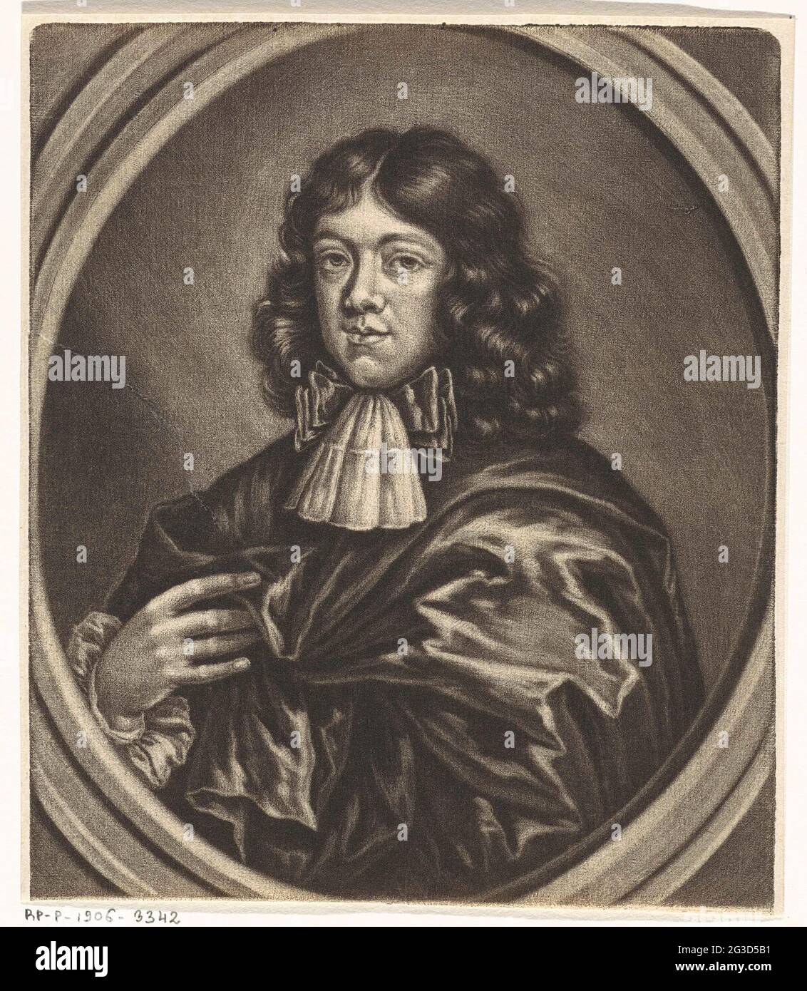 Self-portrait. The painter and draftsman Arnoud van Halen by hand on ...