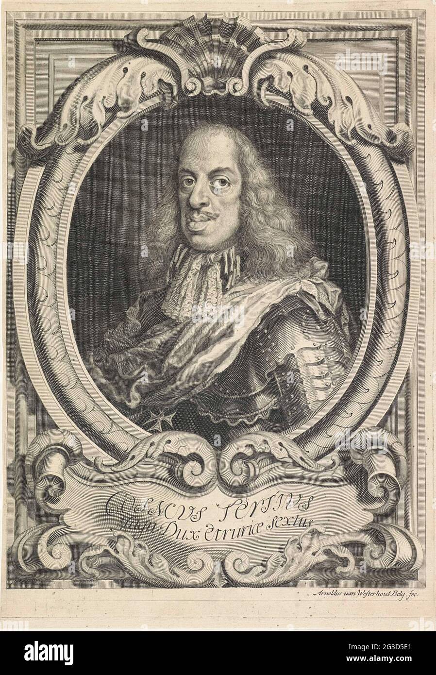 Portrait of Cosimo III the "Medici, Grand Duke of Tuscany. He is ...