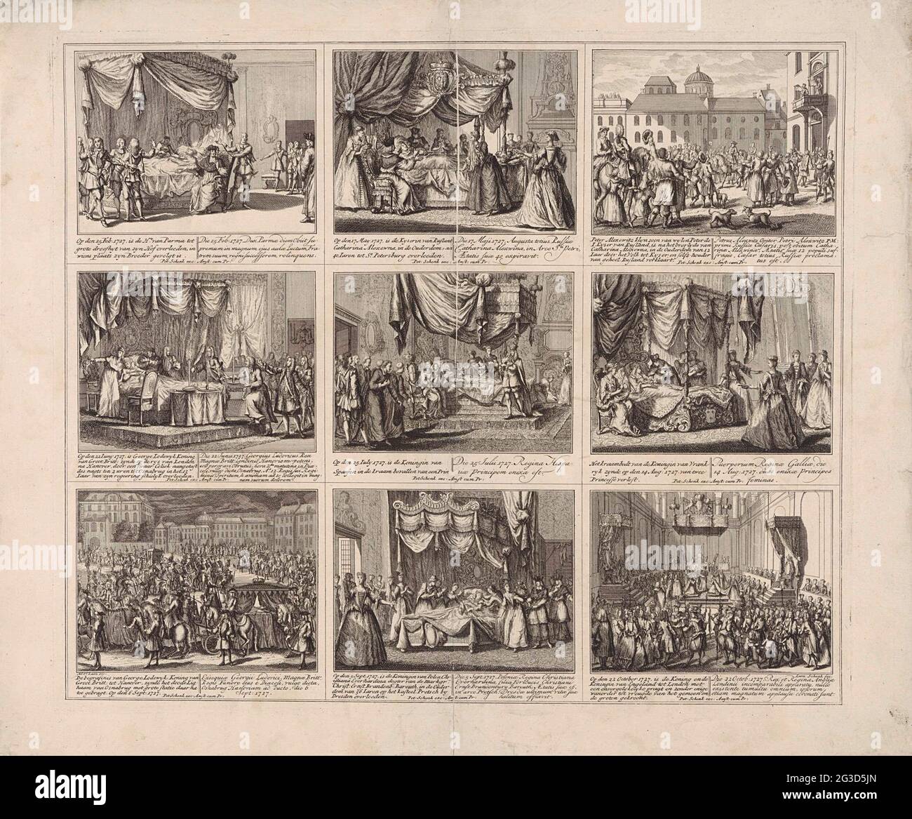 Stage of the war (Leaf XXVIII), 1727; Spectee of the war starts with ...