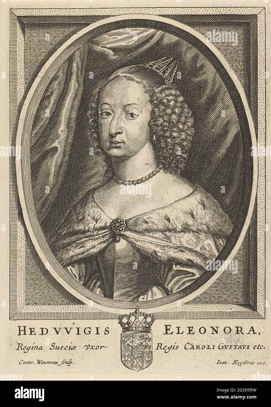 Portrait of Hedwig Eleonora, Queen of Sweden; Theatrum Pontificum ...