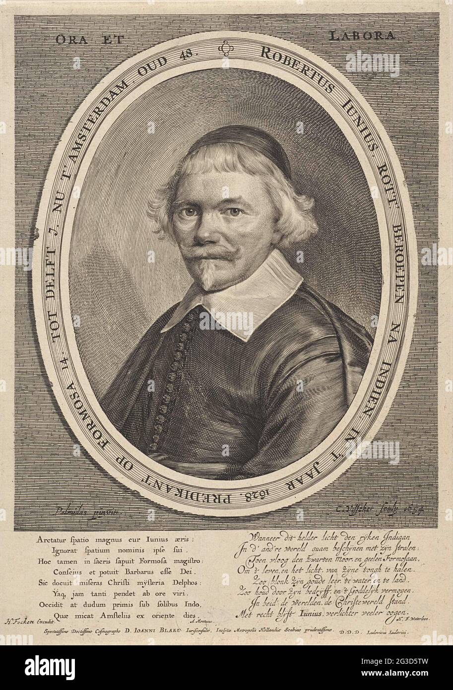 Portrait of Robert Junius. Robert Junius, pastor in India, Formosa ...