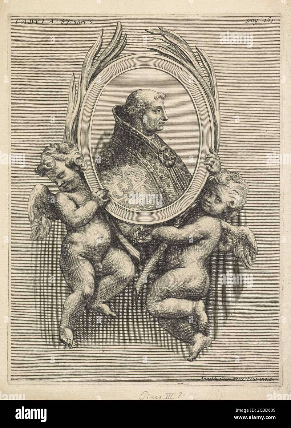 Portrait of a pope, possibly Pius III. The picture frame of the ...