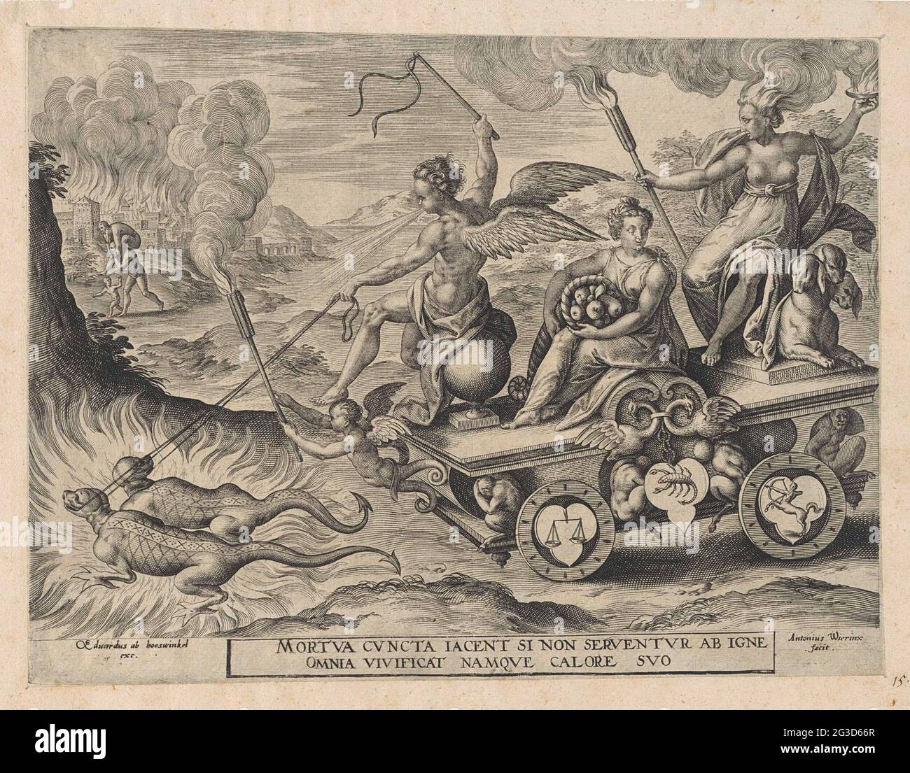 Fire; Four elements. The female personification of the element fire ...