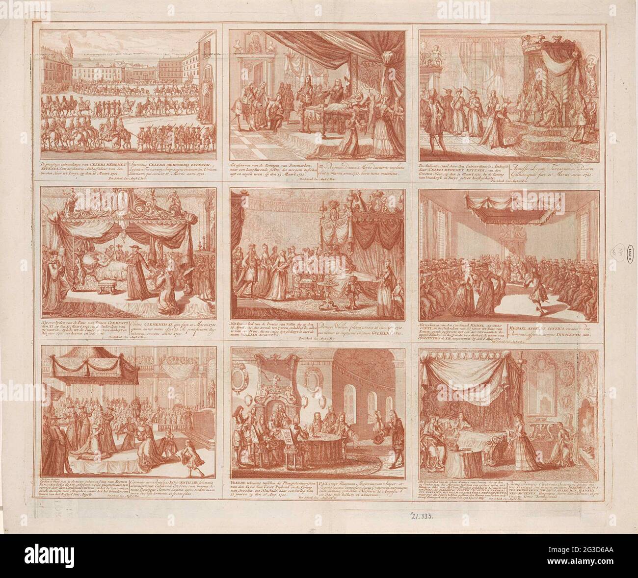 Theater of the war (Leaf XXII), 1721; Schouwburg van den War, starting ...