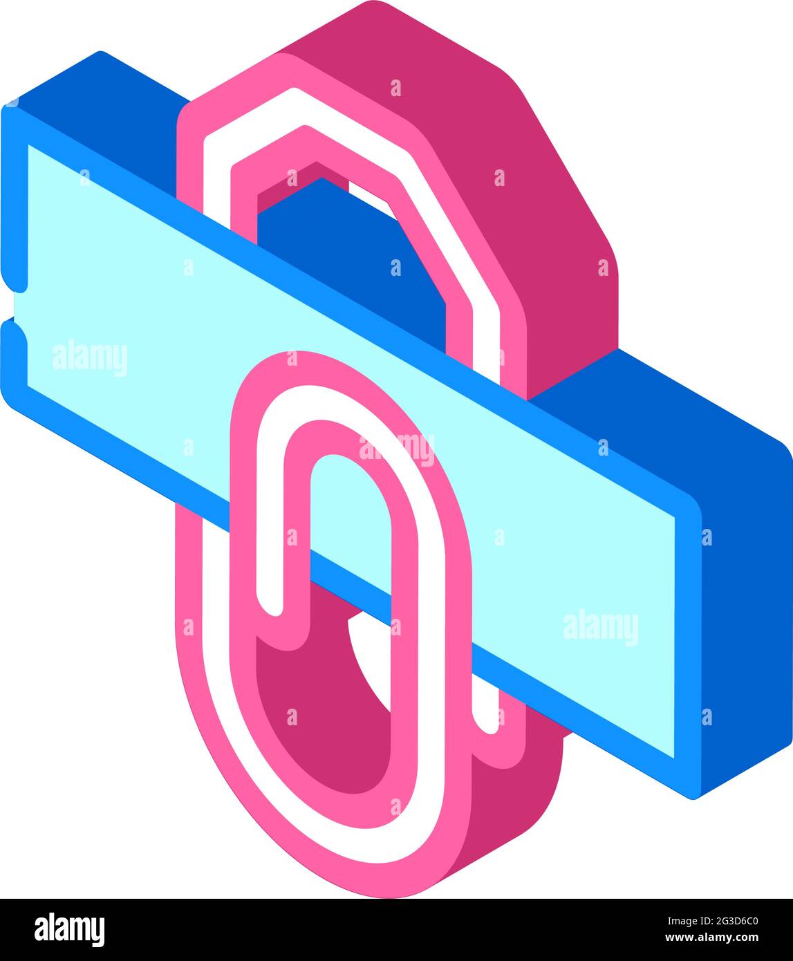 clip tool stationery isometric icon vector illustration Stock Vector ...