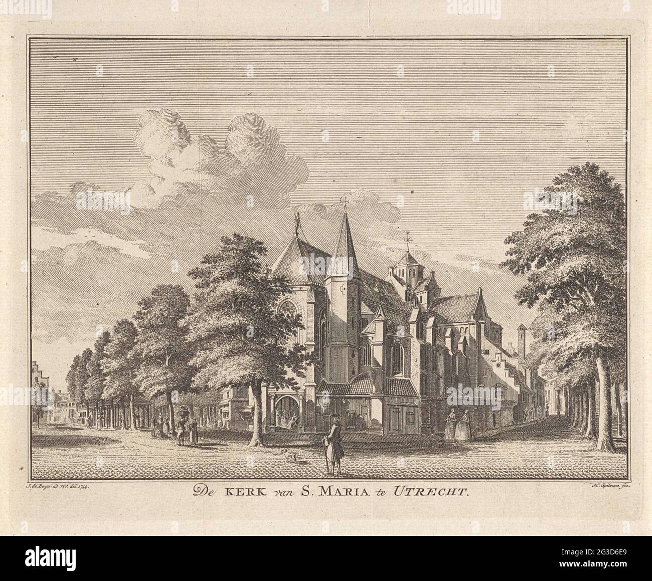 View of the Maria Church in Utrecht; The church of S. Maria in Utrecht ...