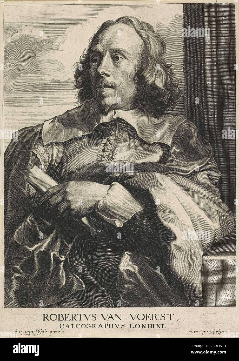 Portrait of Robert van Hustrest. Portet from the Robert van Voorst ...