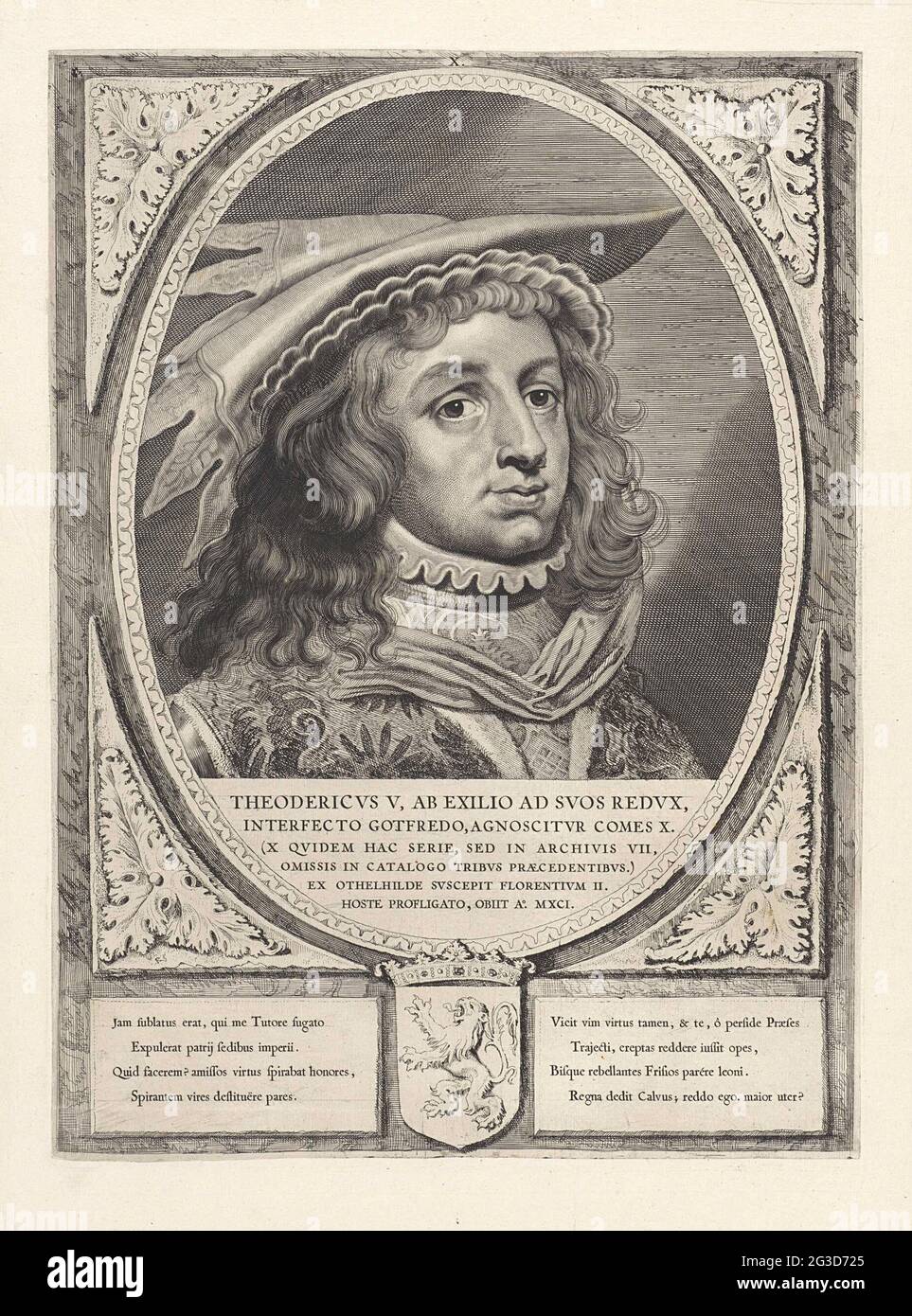 Portrait of Dirk V, Count of Holland; Theodoricvs v, ab Exilio ad svos ...