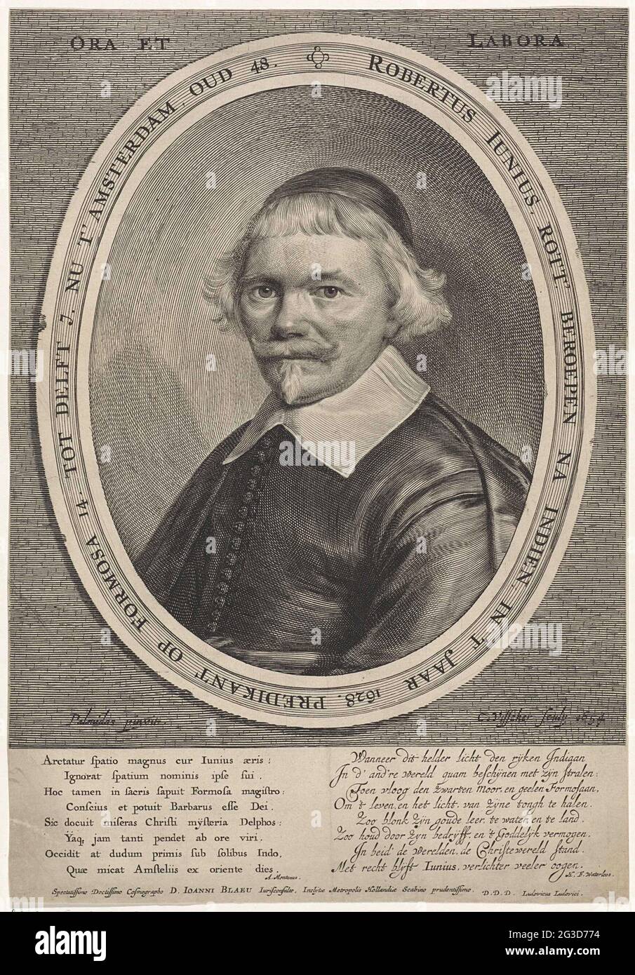 Portrait of Robert Junius. Robert Junius, pastor in India, Formosa ...