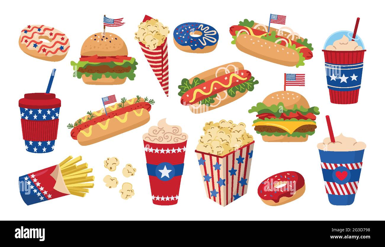 Patriotic hot dog Stock Vector Images - Alamy