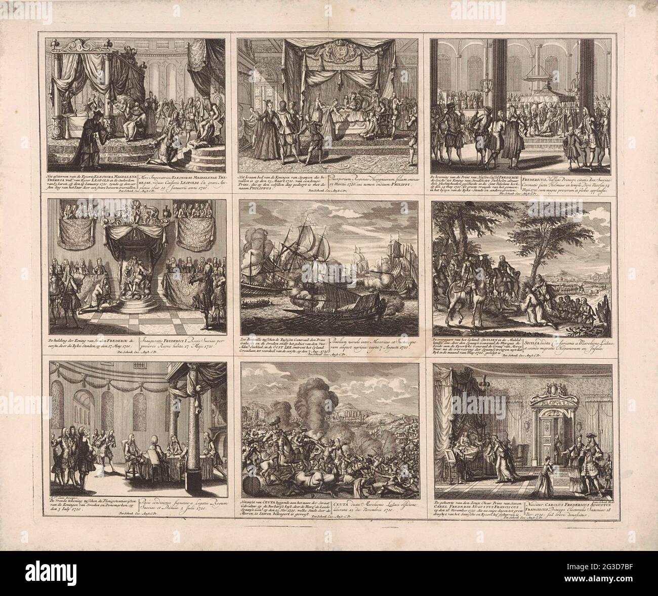Theater of the war (Leaf XXI), 1720; Schouwburg van den War, starting ...